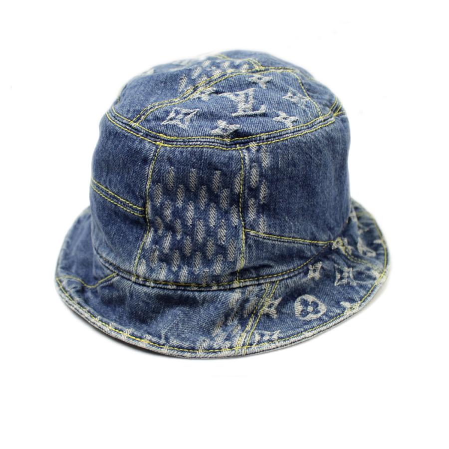 美品 ルイ・ヴィトン LOUIS VUITTON ボネ・ダミエ ジャイアント ウェーブ モノグラム MP2733 帽子 ハット【中古】3852 ...