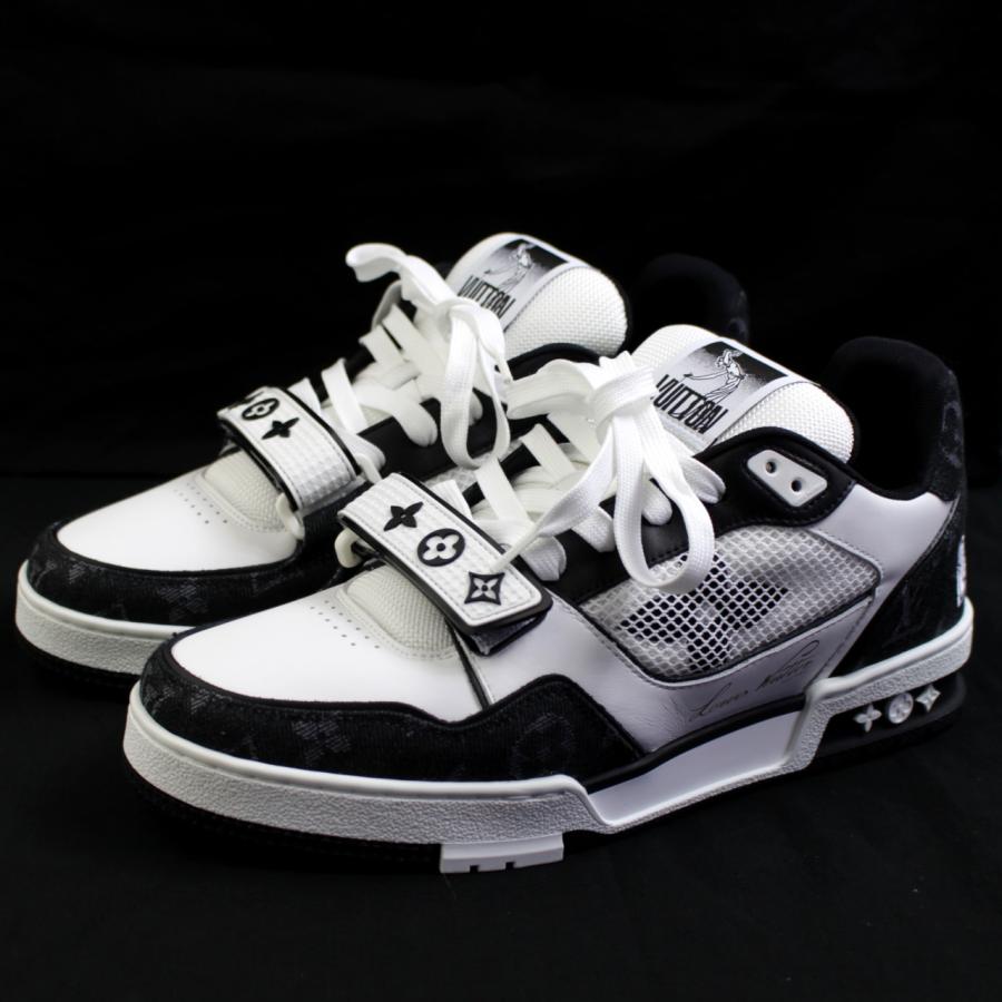 LOUIS VUITTON 未使用 ルイヴィトンLVトレイナー・ライン スニーカー デニム 黒 1A9ZAU完売 表記サイズ6【中古】4129 : スターマイン - 通販 - Yahoo!ショッピング