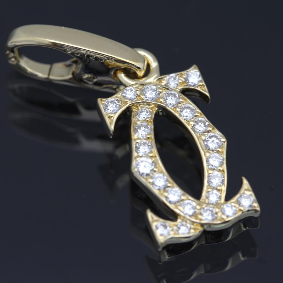 Cartier 美品 カルティエ 2Cペンダント チャーム 750 YG 純正ダイヤモンド 宝飾ジュエリー【中古】4899 : スターマイン - 通販 - Yahoo!ショッピング