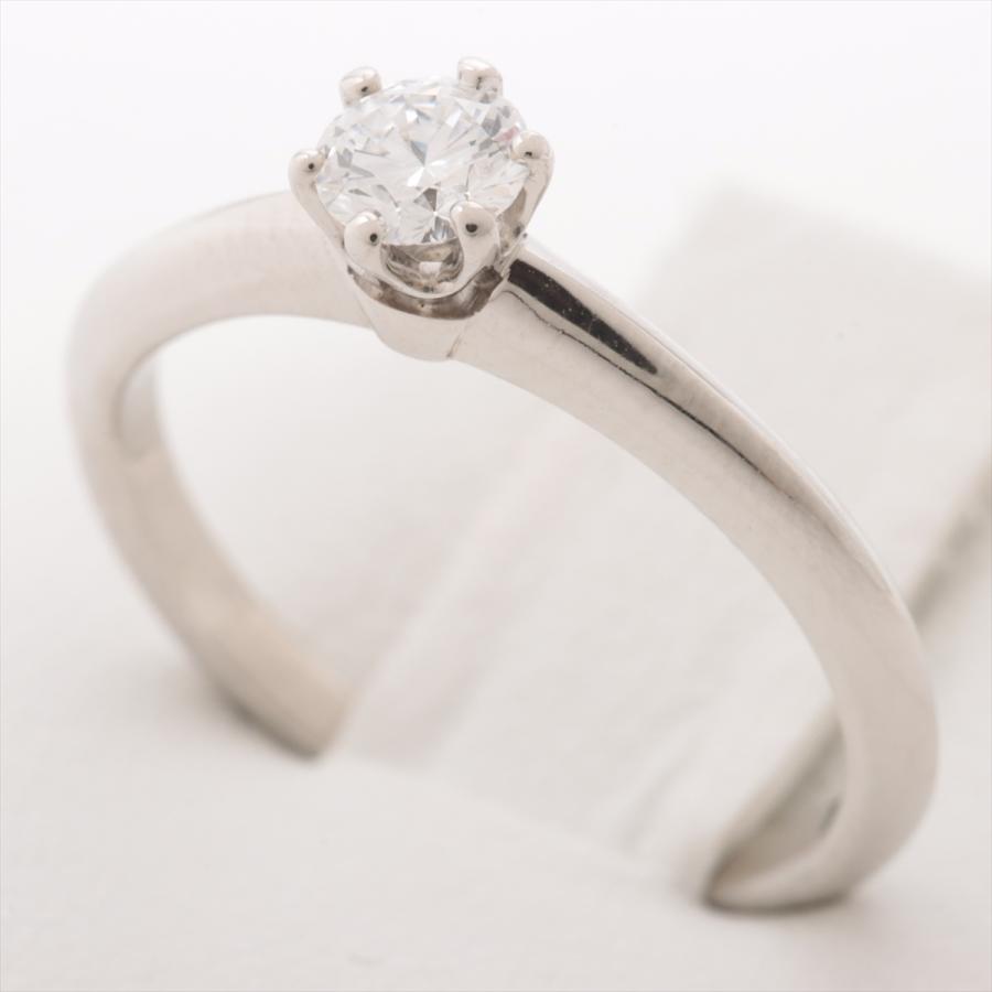 TIFFANY&Co. 美品 ティファニー ソリテール ダイヤ リング Pt950 3.1g 0.23 F VVS2 G 9号【中古】5765 : スターマイン - 通販 - Yahoo!ショッピング