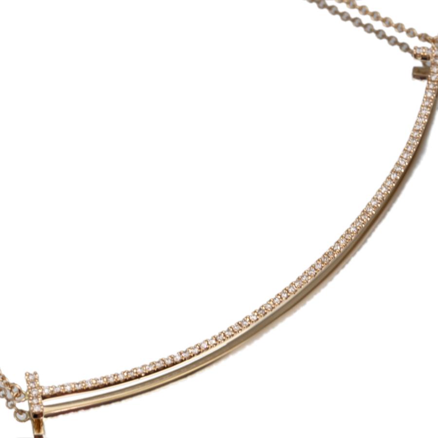 TIFFANY&Co. 美品 ティファニー TIFFANY＆CO．Tスマイル ラージ ネックレス 750 PG アフターダイヤ ネックレス【中古】8035 : スターマイン - 通販 ...