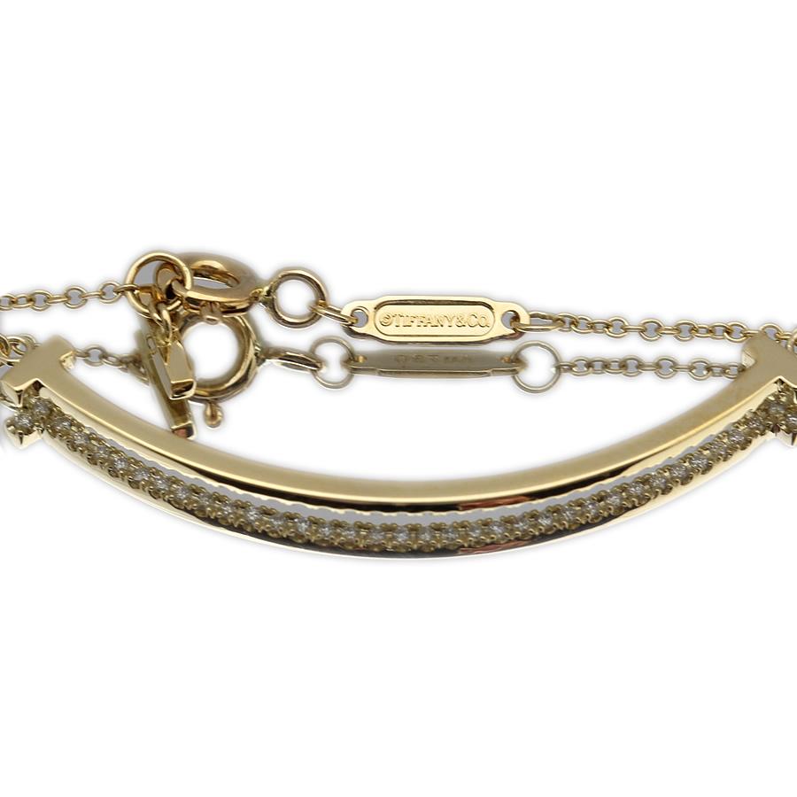 TIFFANY&Co. 美品 ティファニー TIFFANY＆CO．Tスマイル スモール ネックレス 750 YG アフター ダイヤ ネックレス【中古】9676 : スターマイン - 通販 ...