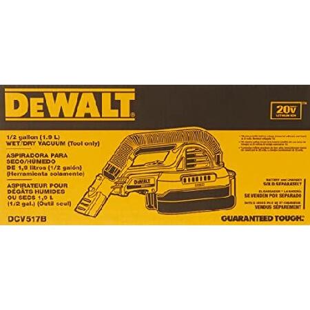 特別価格DEWALT DCV517B Baretool 20V MAX Cordless 1/2 gallon Wet/Dry ...