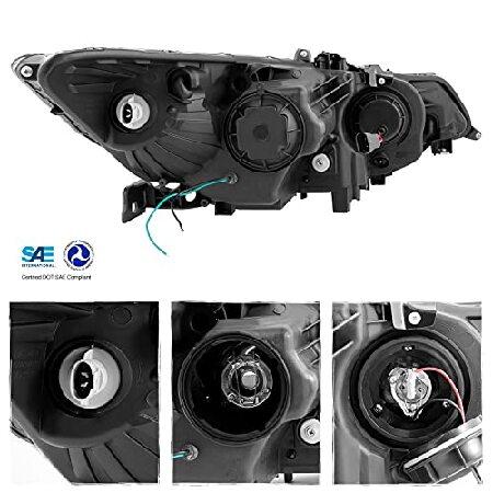 09-14 Acura TSX CU2 LED デイタイム ランニング ライト DRL ブラックベゼル プロジェクター ヘッドライト 運転席 + 助手席側 : Rean STORE - 通販 ...