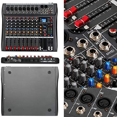 Depusheng DX8 Professional Mixer Sound Board Console 8 Channel Desk System Interface Digital USB ...
