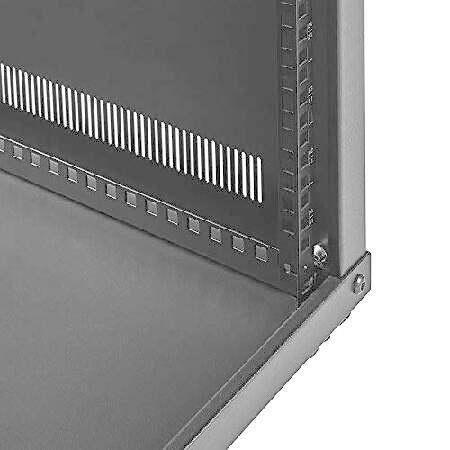 NavePoint 12U ポータブルローリングネットワークラック 深さ2.5〜22.6インチ 上下ケーブル管理 ハンドル内蔵 回転キャスター ...