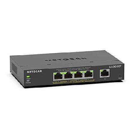 NETGEAR 5 Port PoE Gigabit Ethernet Plus Switch (GS305EP) - with 4 x ...