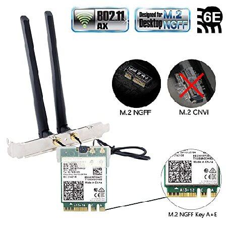 REKONG AX210 M.2 NGFF ミニデスクトップキットカード WiFi 6E 最新 6GHz BT5.2 ワイヤレス PC ...