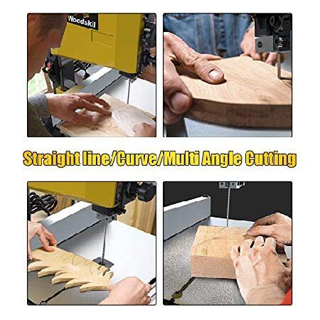 Woodskil 3A 9インチ バンドソー 2500FPM ＆ 1720RPM 低ノイズ誘導モーターバンドソー 揺れ防止 スチールベースと ...