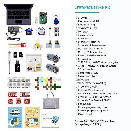 Raspberry Pi 4 Kits, CrowPi2 Raspberry Pi Laptop, Programming Kit for Professional, Kids, Adult ...