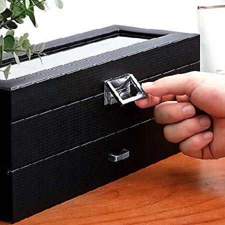 Anyasun 腕時計ボックス メンズ 6スロット ラグジュアリー ディスプレイ ケース オーガナイザー バレット引き出し付き メンズ ...