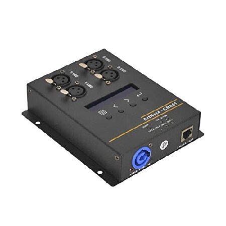 4-Way Isolated DMX Splitter Amplifier Distributor with 3-Pin Outputs ...