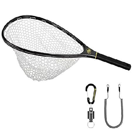 SF Fly Fishing Stealth Carbon Fiber Landing Net Soft Silicone Rubber ...