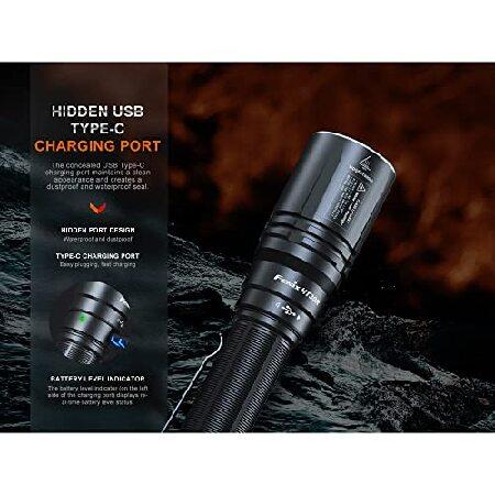 Fenix HT30R LEP Flashlight, 1640 Yards Ultra Long Throw, USB-C ...