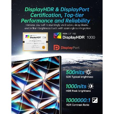 KTC 27 Inch Mini LED Monitor, 1440P 165Hz/144Hz Gaming HDR1000, Built ...