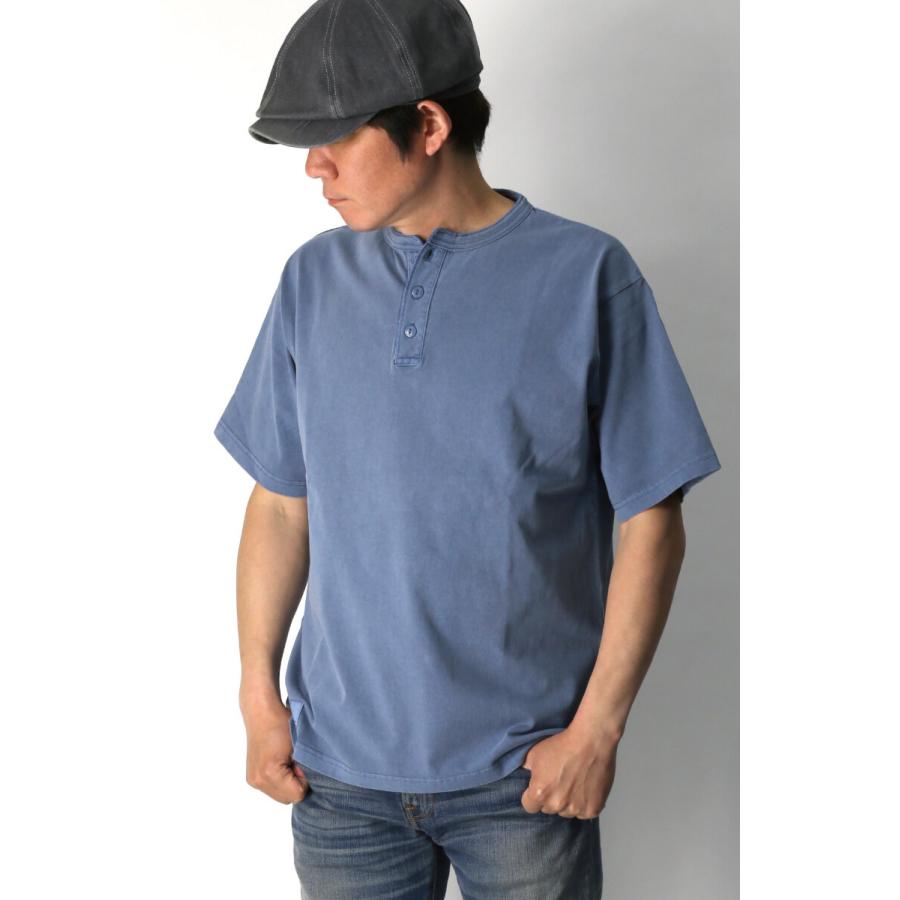 (ショット) Schott ピグメント オーバーダイ ショートスリーブ ヘンリーネック Tシャツ メンズ レディース :782-3934011 ...