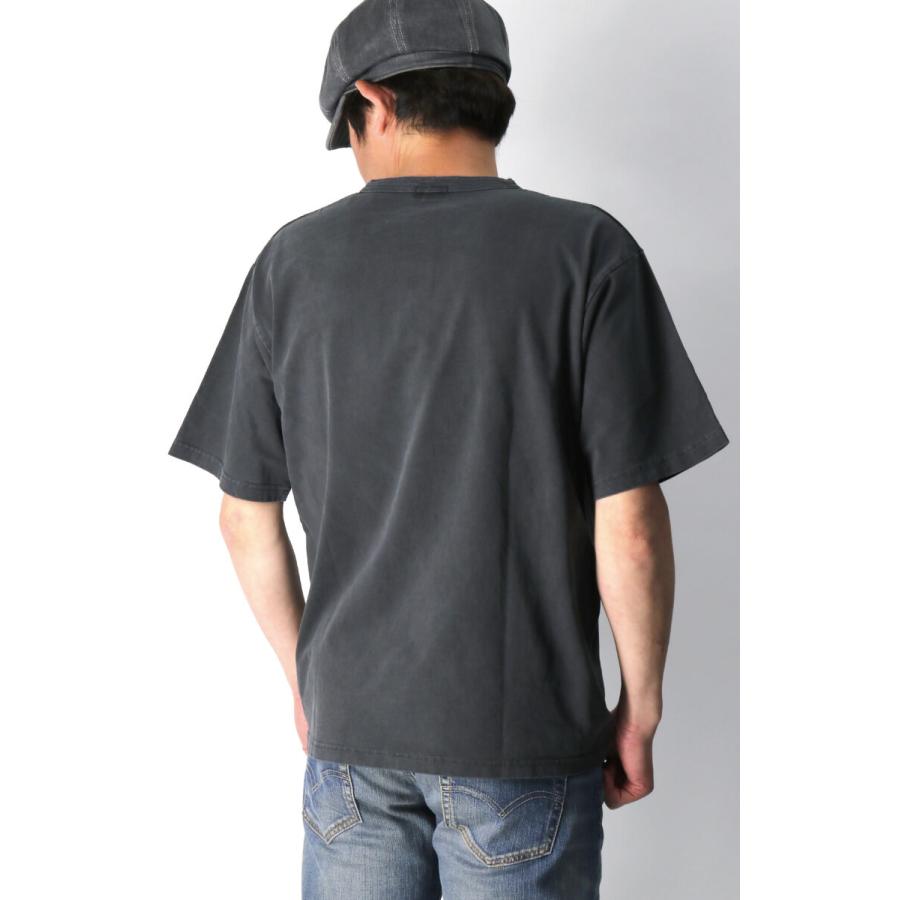 (ショット) Schott ピグメント オーバーダイ ショートスリーブ ヘンリーネック Tシャツ メンズ レディース :782-3934011 ...