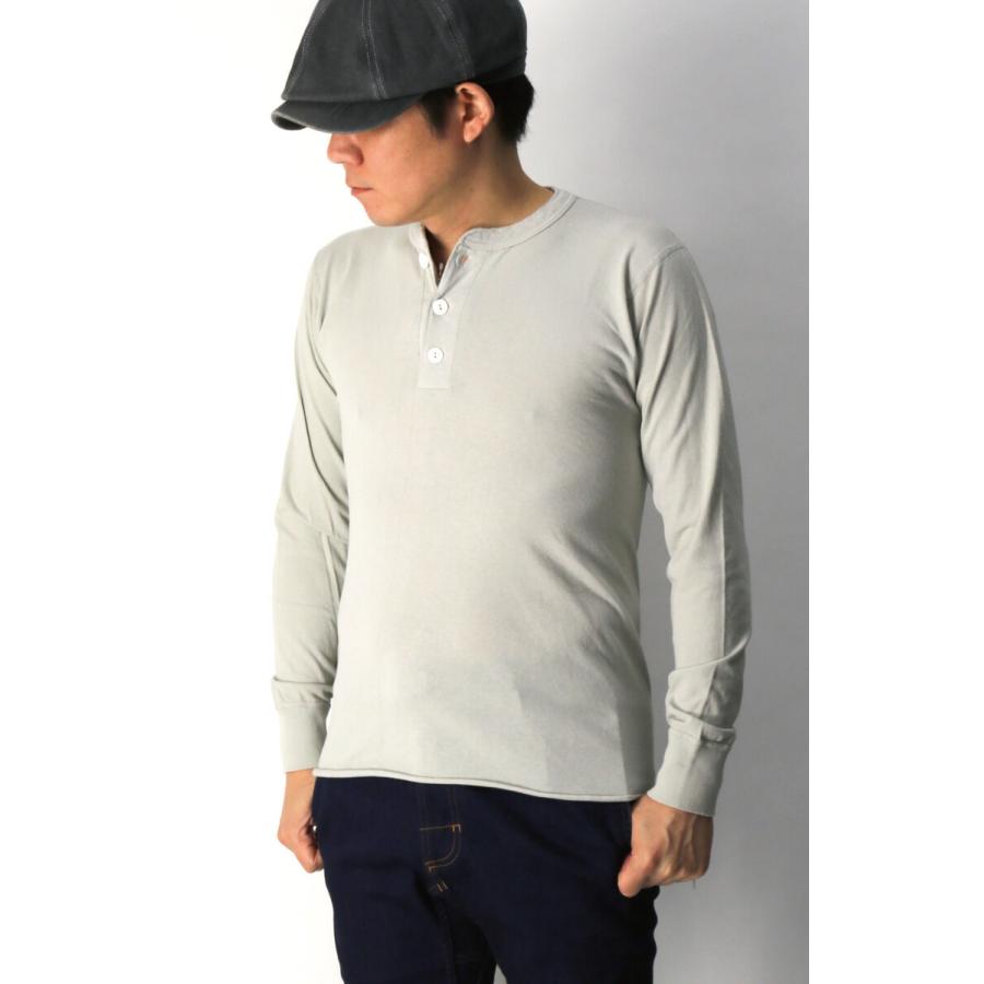 Healthknit (ヘルスニット) ヘンリー ネック ロングスリーブ T Healthknit (ヘルスニット) ヘンリー ネック ロングスリーブ T