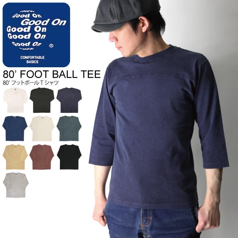 グッドオン) Good On 80'フットボール Tシャツ 7分袖 カットソー グッドオン) Good On 80'フットボール Tシャツ 7分袖 カットソー
