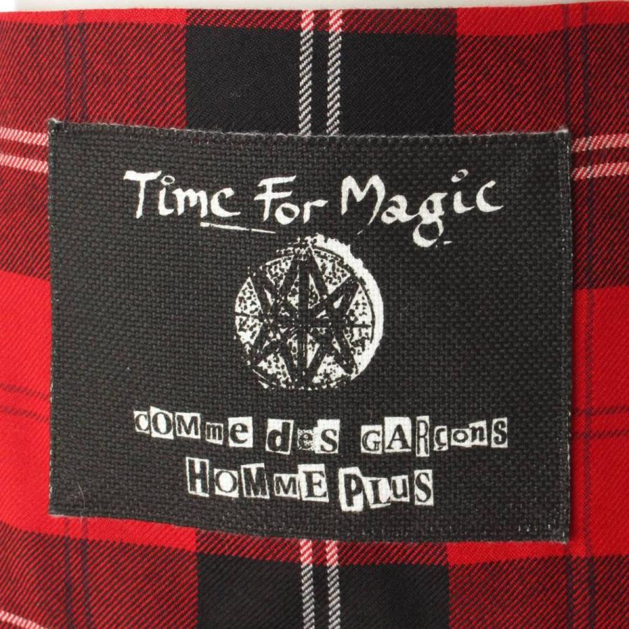 【コム デ ギャルソン】Comme des Garcons 2008AW スカート Time For Magic ワッペン チェック柄 PB-P055 レッド M 【中古】【正規品保証 ...