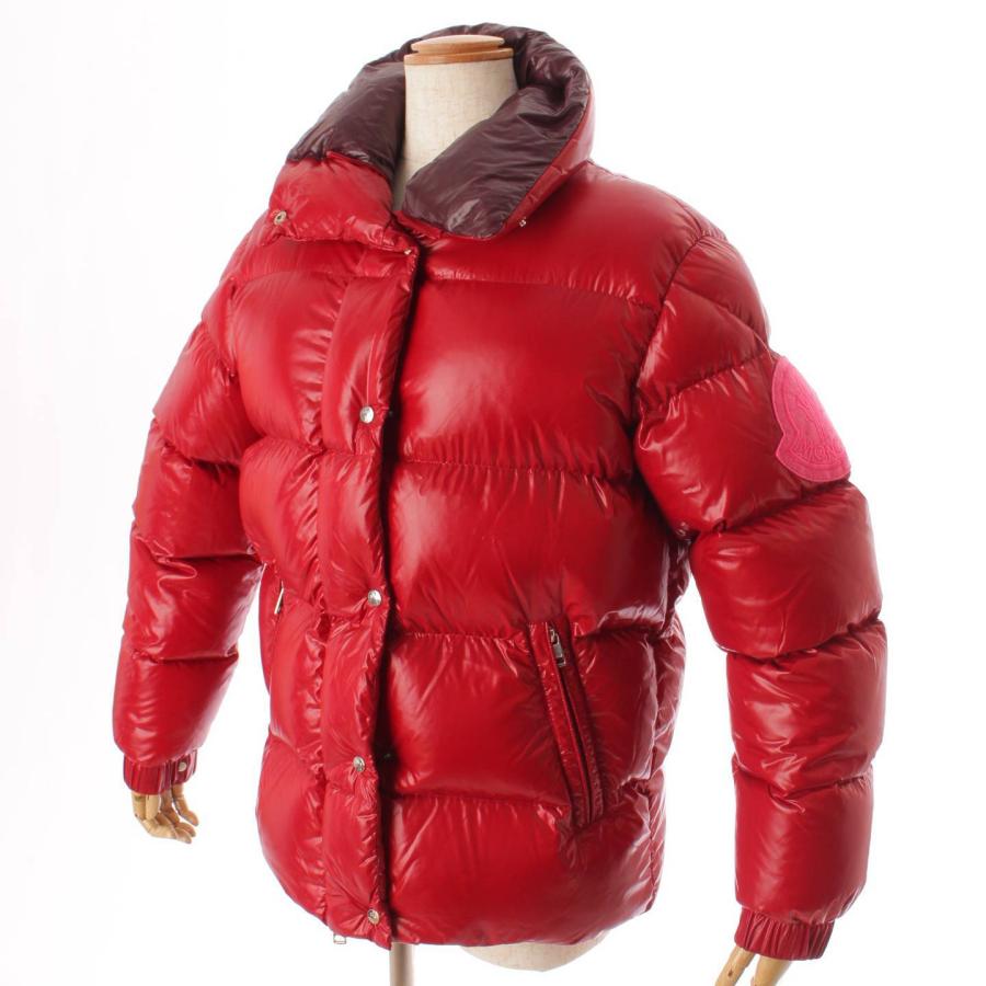 【モンクレール】Moncler DERVAUX ロゴパッチ ダウンジャケット 46953 レッド 0 【中古】【正規品保証】167302 : ...