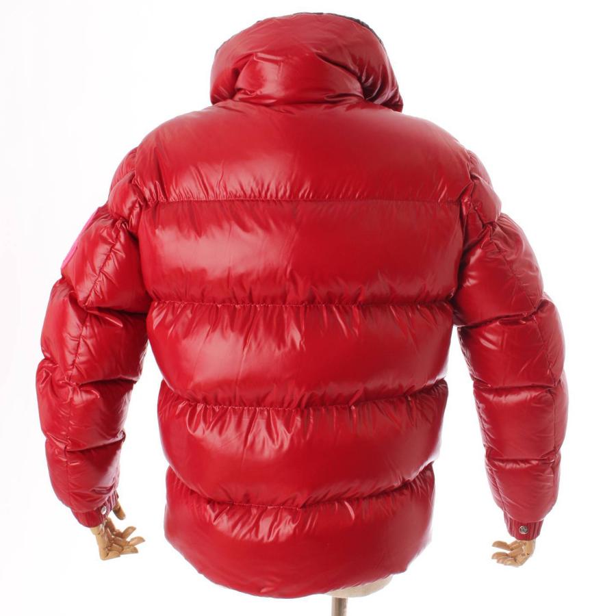 【モンクレール】Moncler DERVAUX ロゴパッチ ダウンジャケット 46953 レッド 0 【中古】【正規品保証】167302 : ...