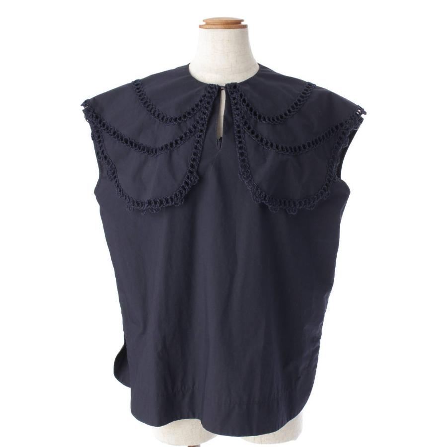 Yori 【ヨリ】yori shirocon 21年 ループ刺繍 ノースリーブ トップス ブラウス SC2121-007SM ネイビー 36 【中古】【正規品保証】173768 : www ...