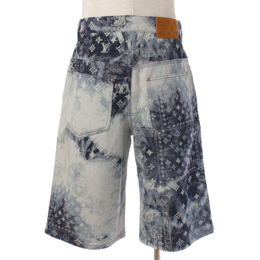 LOUIS VUITTON 【ルイヴィトン】Louis Vuitton メンズ バンダナデニム コットン ハーフパンツ 1AA84S ...