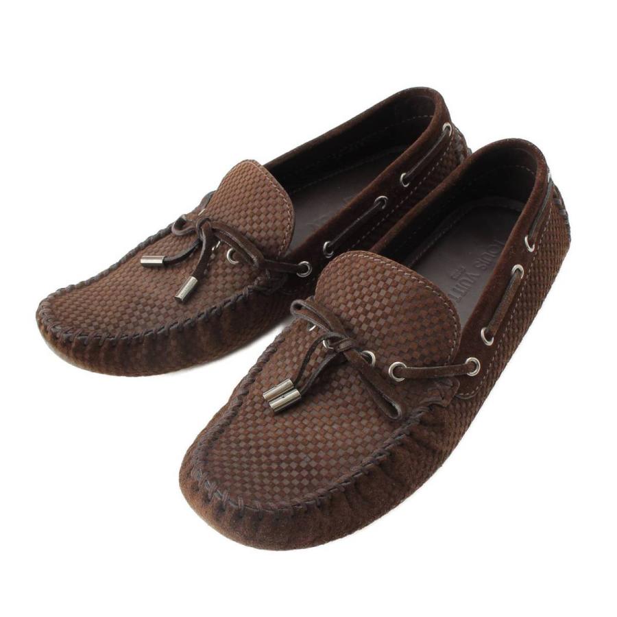 LOUIS VUITTON 【ルイヴィトン】Louis Vuitton メンズ ダミエ スエード ドライビングシューズ スリッポン ブラウン ...