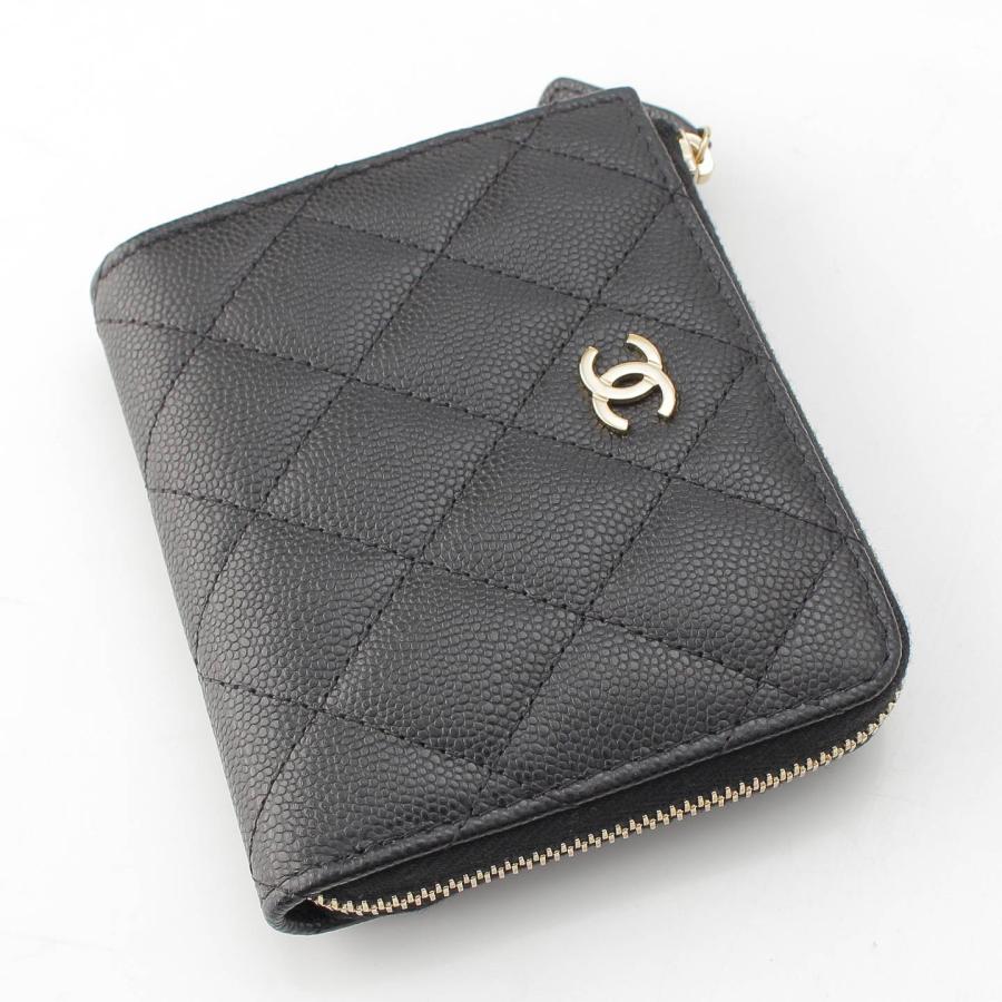 【シャネル】Chanel マトラッセ キャビアスキン フラグメントケース コイン カード AP3999 ブラック 【中古】【正規品保証 ...