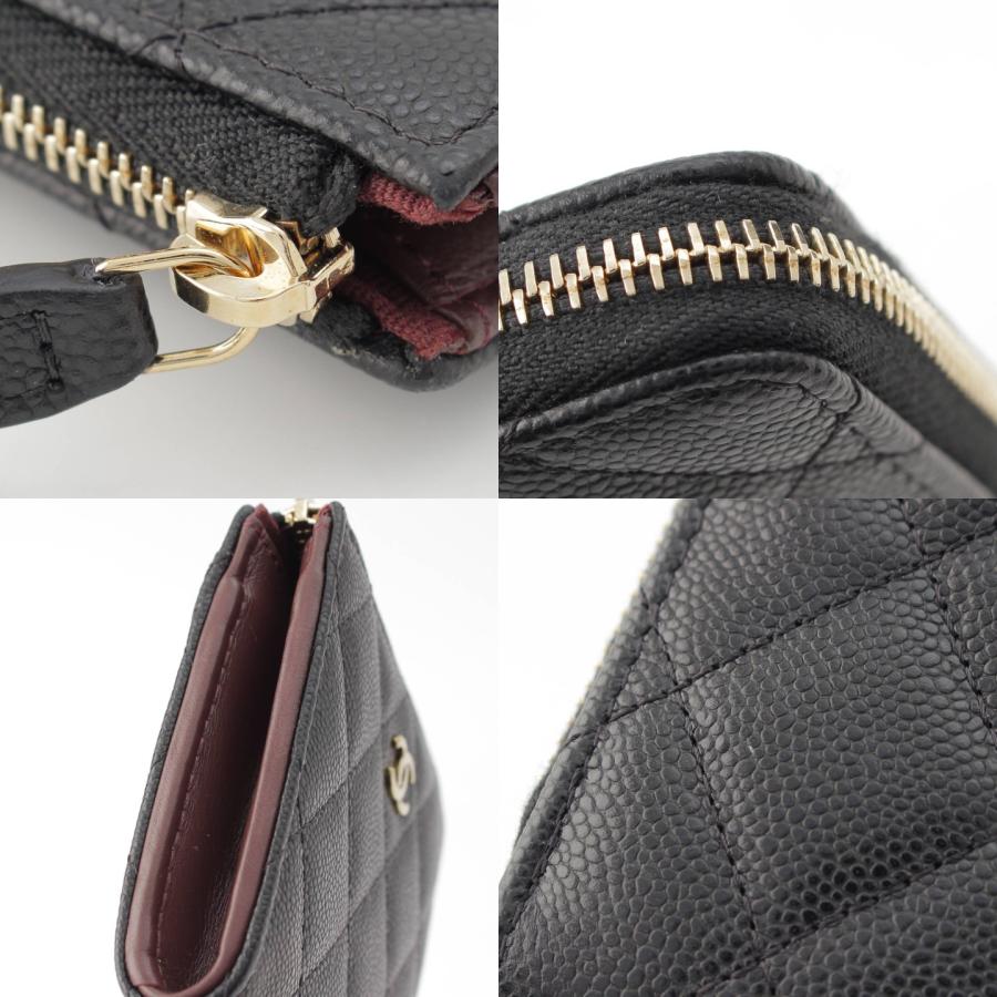 【シャネル】Chanel マトラッセ キャビアスキン フラグメントケース コイン カード AP3999 ブラック 【中古】【正規品保証 ...