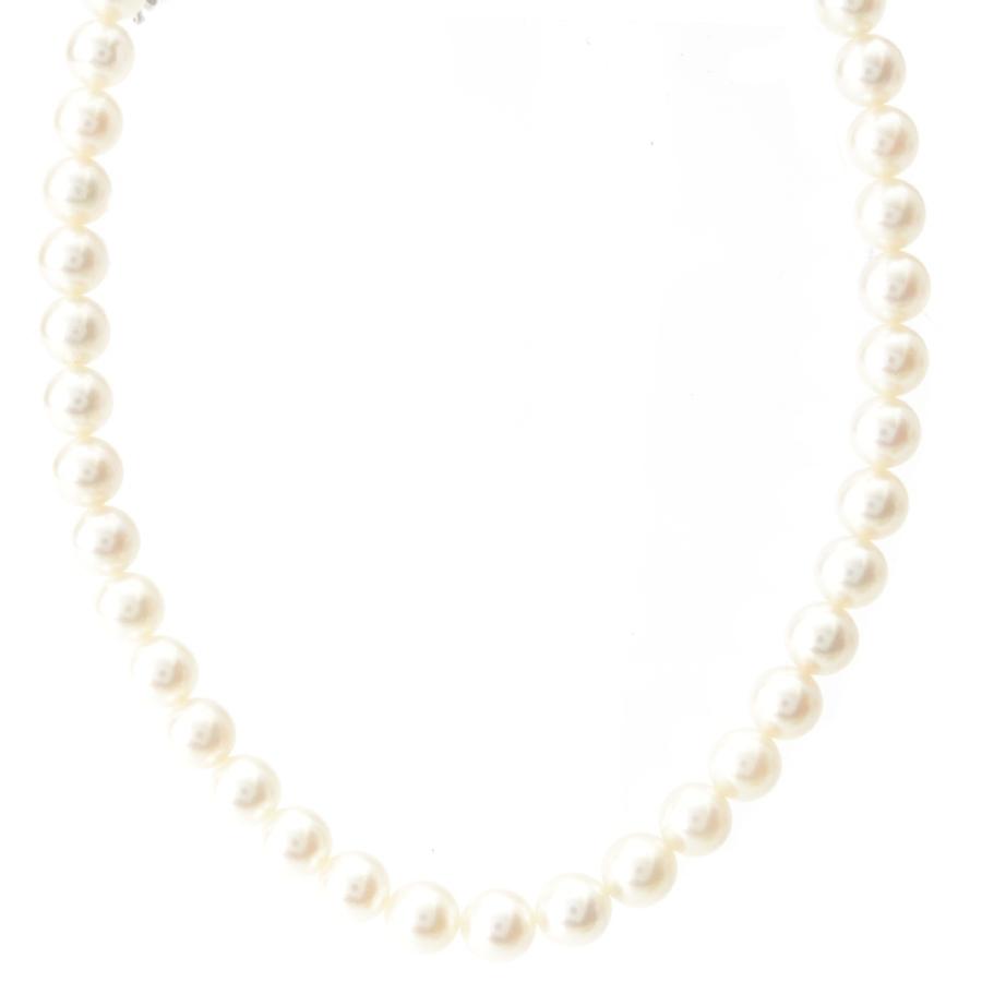 MIKIMOTO ミキモト アコヤパール ネックレス K14 585WG ホワイト 6.5mm~7.0mm 46cm【中古】 : www.retro.jp - 通販 - Yahoo!ショッピング