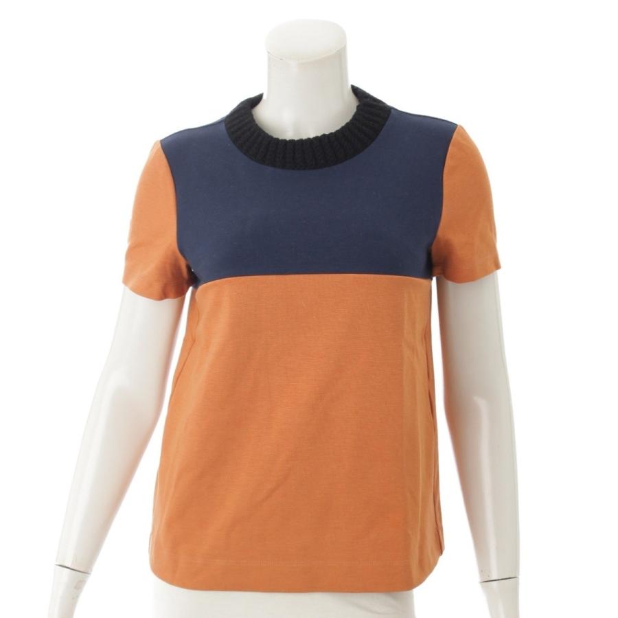M MISSONI 【エムミッソーニ】M Missoni 半袖 カットソー トップス ネイビー×テラコッタ S 【中古】【正規品保証 ...
