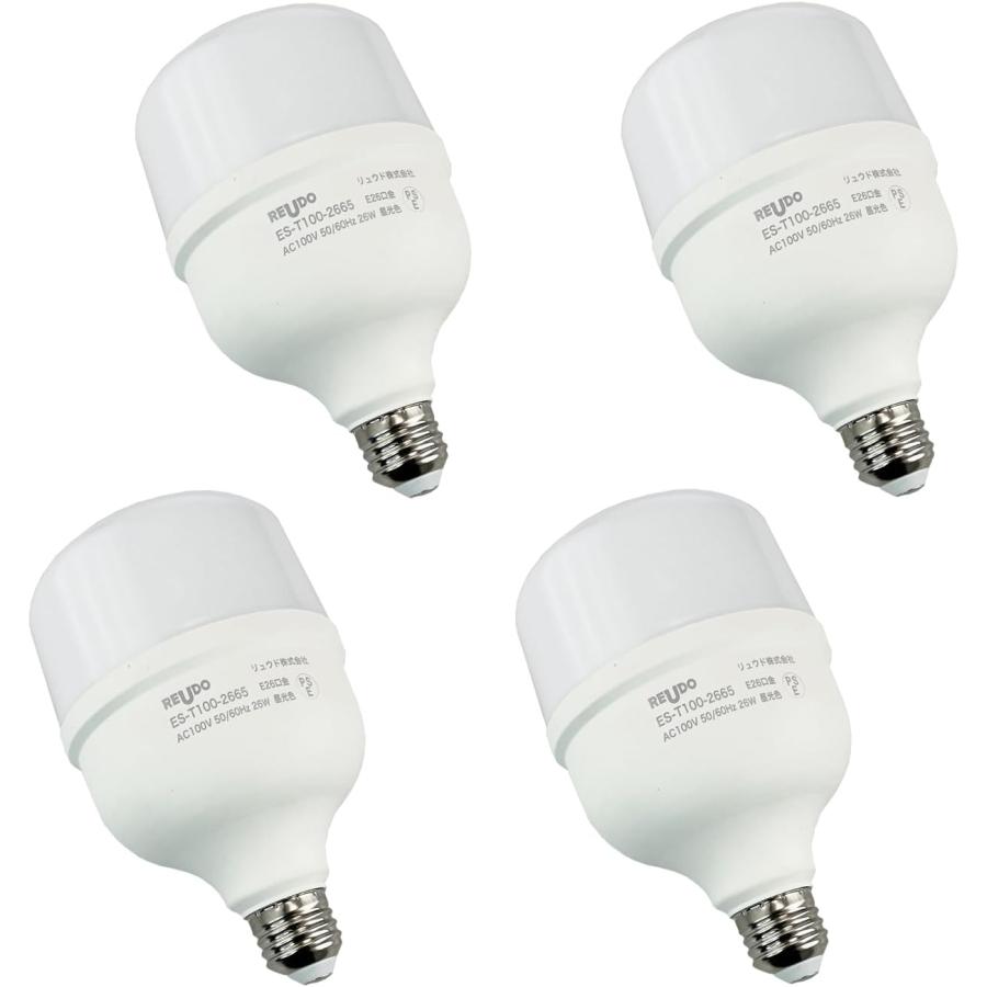 大型LED電球 E26口金 26W 昼光色 2700lm 4個セット : es-t100-26-4 : リュウド直販ヤフー店 - 通販 - Yahoo!ショッピング