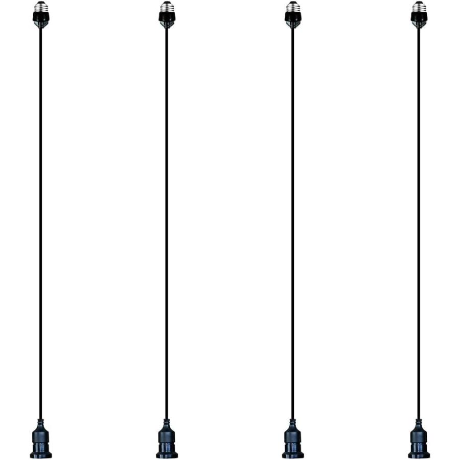 ペンダントライト E26ソケット-E26口金 ケーブル 1m 黒 シェードなし 電球なし 4個セット : リュウド直販ヤフー店 - 通販 - Yahoo!ショッピング
