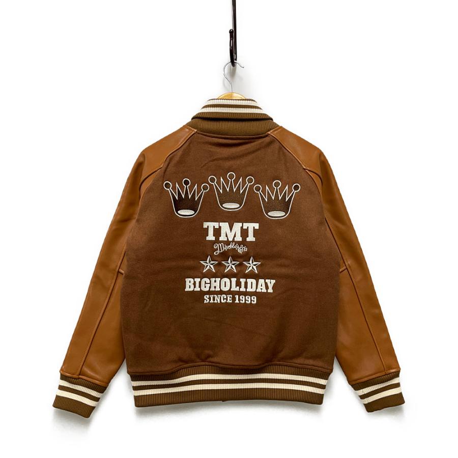 TMT ティーエムティー × MARBLES 23AW Varsity Jacket クラウン スタジャン ブラウン サイズM 正規品 ...
