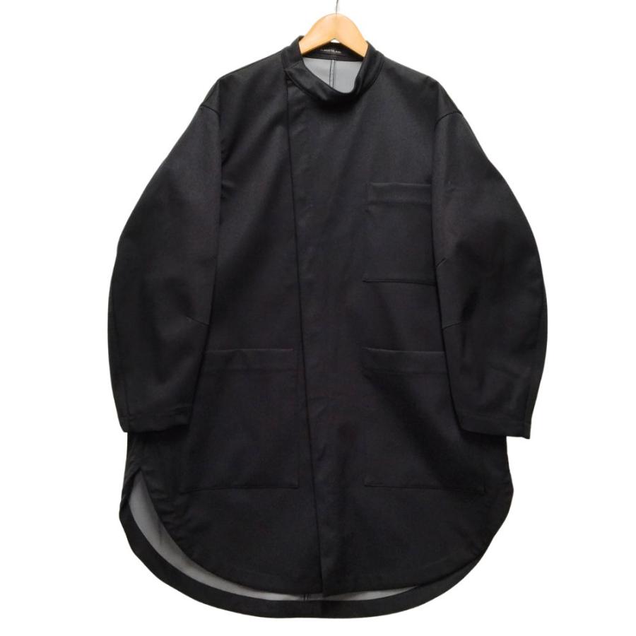 ALMOSTBLACK オールモストブラック 品番 19AW-C003 ノーカラー シェル コート ブラック サイズ1 正規品 / 35673 ...