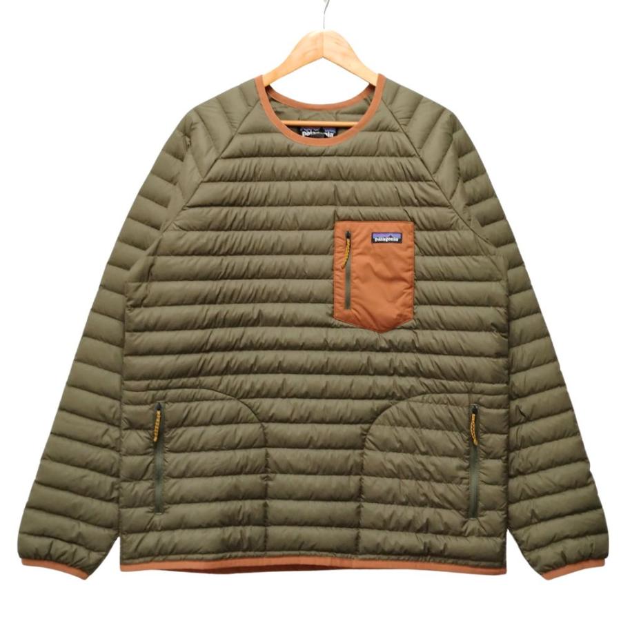 PATAGONIA パタゴニア 20675 Silent DOWN CREW サイレント ダウン クルー オリーブ サイズL 正規品 ...