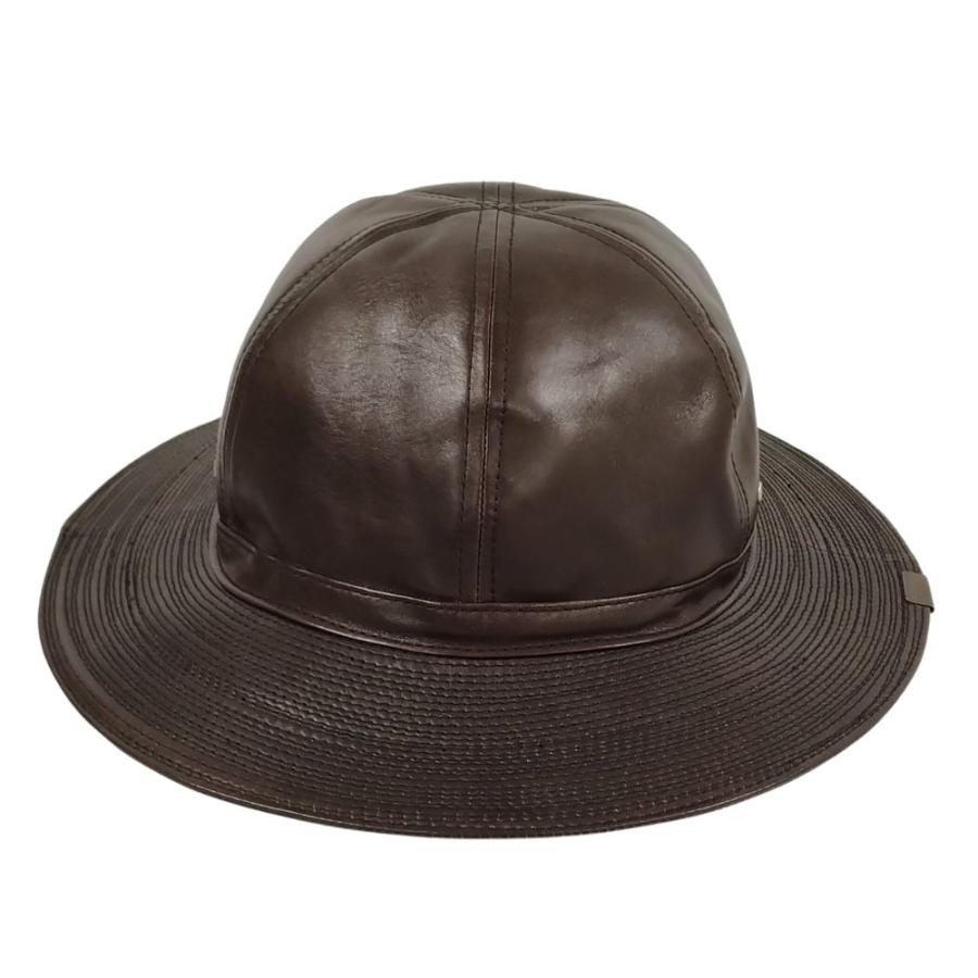 Mr.FATMAN LEATHER FATIGUE HAT レザー ハット ダークブラウン サイズL 正規品 / 36408 : 36408 ...