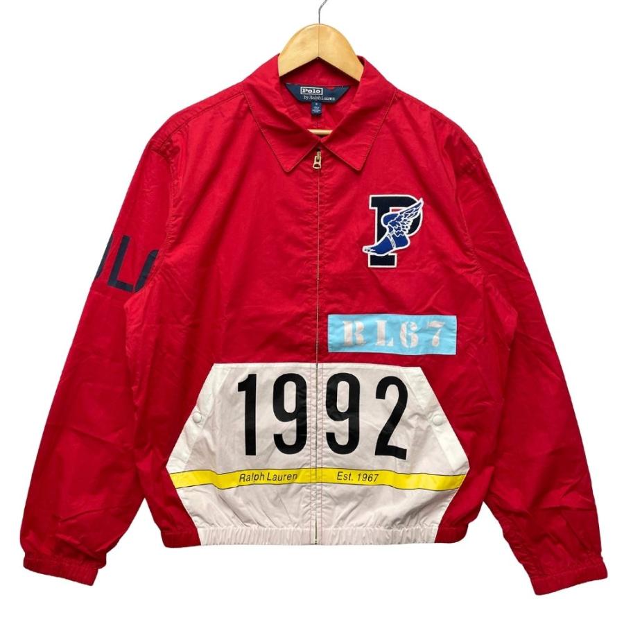 POLO RALPH LAUREN ポロ・ラルフローレン 1992 STADIUM ジャケット ブルゾン レッド サイズ M 正規品 ...