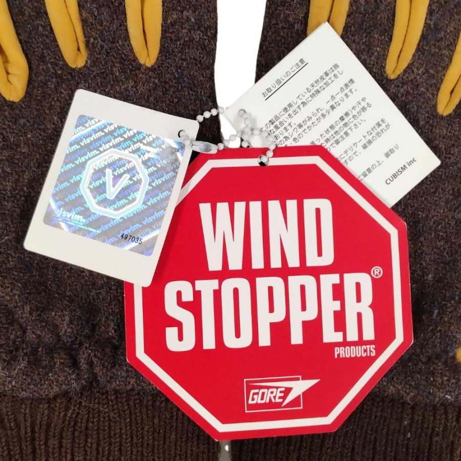VISVIM ビズビム 品番 0113403003006 TRIGGER GLOVE ウール × スウェード グローブ 手袋 ブラウン サイズ ...