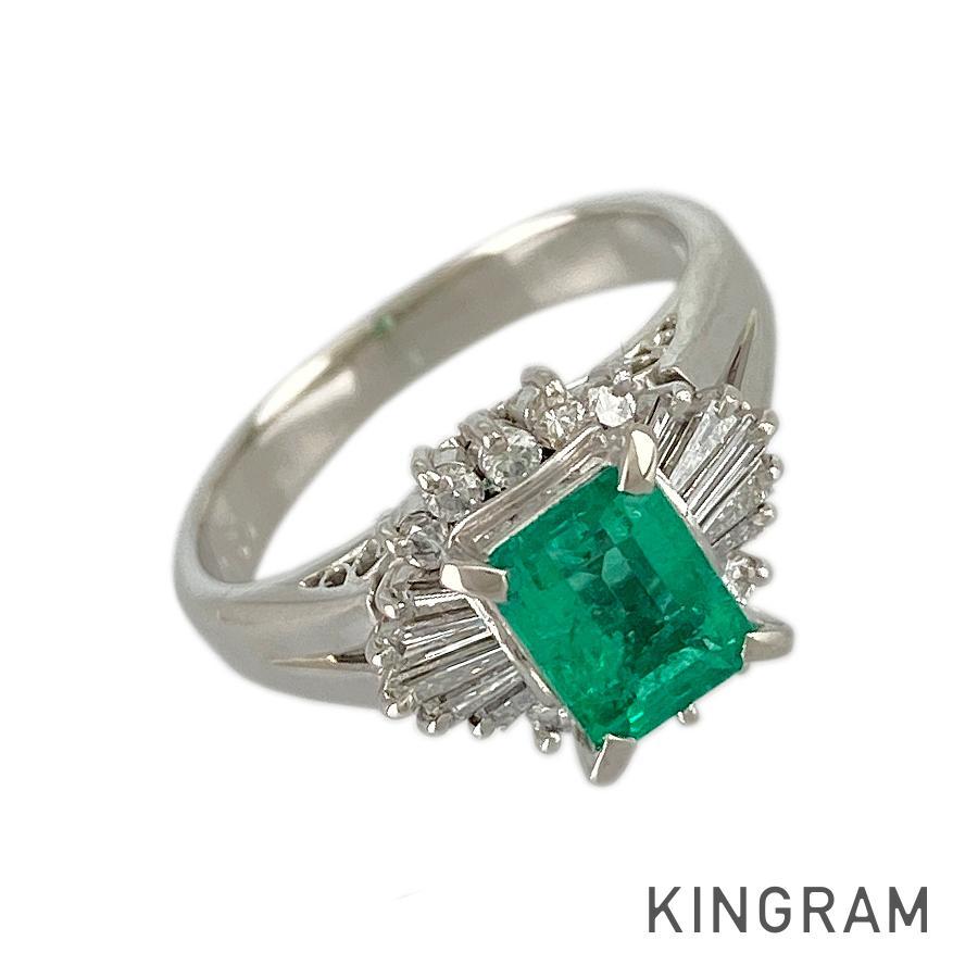リング Pt900 エメラルド ダイヤモンド ste【中古】 : キングラムモール - 通販 - Yahoo!ショッピング