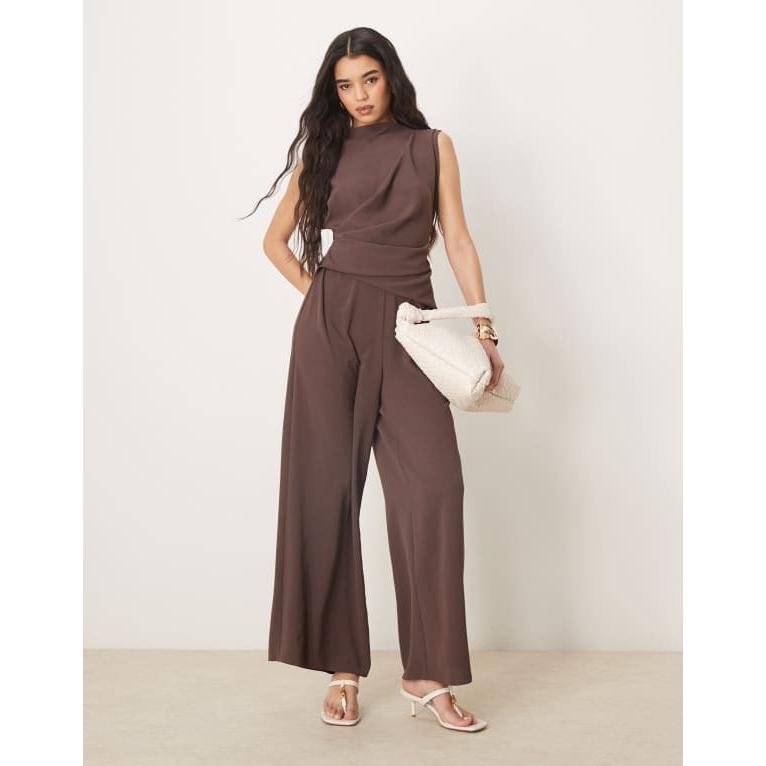 asos エイソス レディース ワンピース トップス ASOS DESIGN gathered waist sleeveless ...