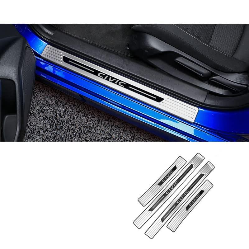MEKOMEKO ホンダ シビック 11代目 専用 スカッフプレート サイドステップ 外側 ステンレス 4PCS 新型 11代目 CIVIC FL1? :a-B0B35NKRY6 ...
