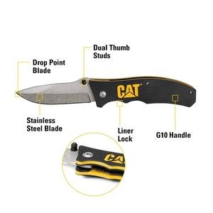 Caterpillar 折りたたみナイフ 7-5/8インチ ライナーロック式 ドロップポイント 980002 フォールディングナイフ 折り畳み ...