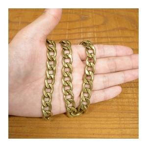 喜平チェーン 真鍮製 クラフトパーツ 2面カット 環サイズ17×12mm [ 50cm ] キヘイチェーン アクセサリー ネックレス :ra17926set1:ミリタリーショップ レプズギア ...