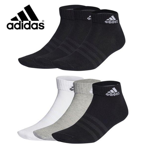 adidas（アディダス） 靴下 3足セット ソックス ブラック 黒 3P FXI51 DZ9416 男女兼用 22〜24cm 25〜27cm ...