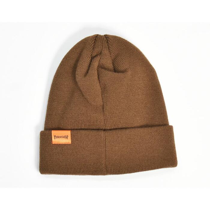 THRASHER スラッシャー キッズサイズ ロゴ刺繍 ニットキャップ マークゴンザレス キャップ ニット帽 ビーニー YOUTH ユース ...