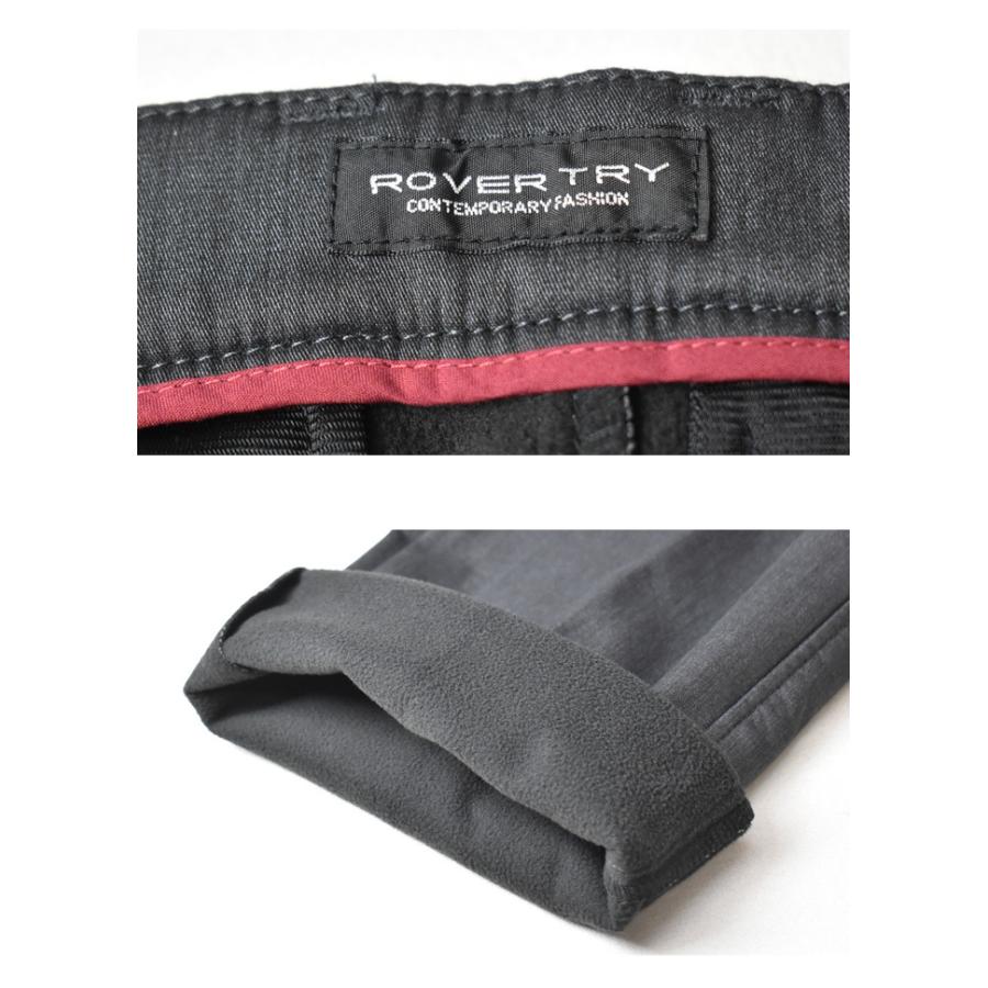 ROVERTRY 大きいサイズ ROVER TRY 暖かいパンツ ストレッチツイル 裏フリース ノータックパンツ 暖パン チノパンツ メンズ ストレート スラックス トラウザー 秋冬用 ...