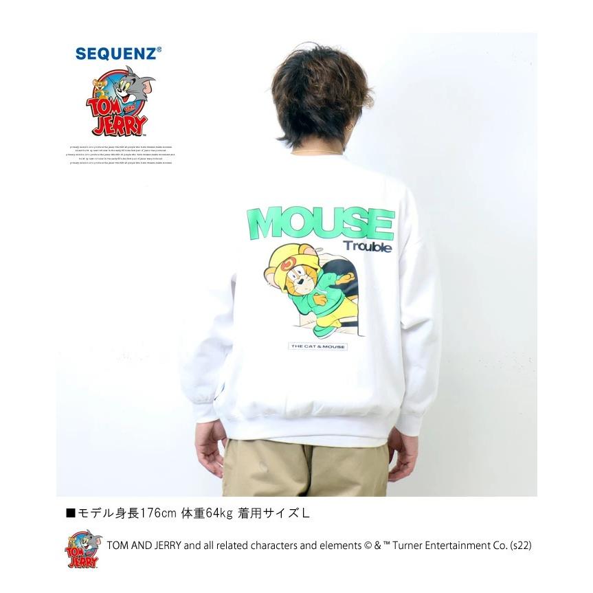 SEQUENZ トムとジェリー バックプリント クルーネックスウェット 裏起毛 トレーナー ユニセックス ビッグシルエット トムジェリ 送料無料 23370900 : REX ONE - 通販 ...